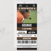 Football Ticket Retirement Party Photo Invitation | Zazzle