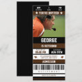 Football Ticket Retirement Party Photo Invitation | Zazzle