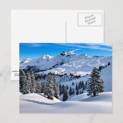 Foothills of the Alps, scenic winter photograph Postcard | Zazzle