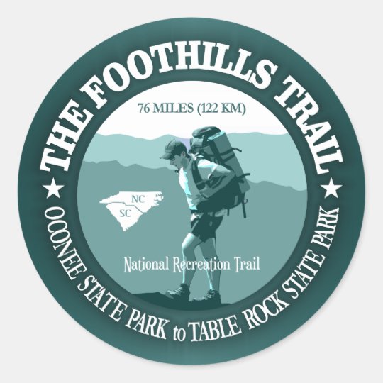Foothills Trail Classic Round Sticker | Zazzle.com