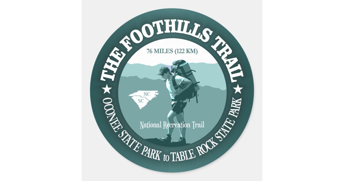 Foothills Trail Classic Round Sticker | Zazzle
