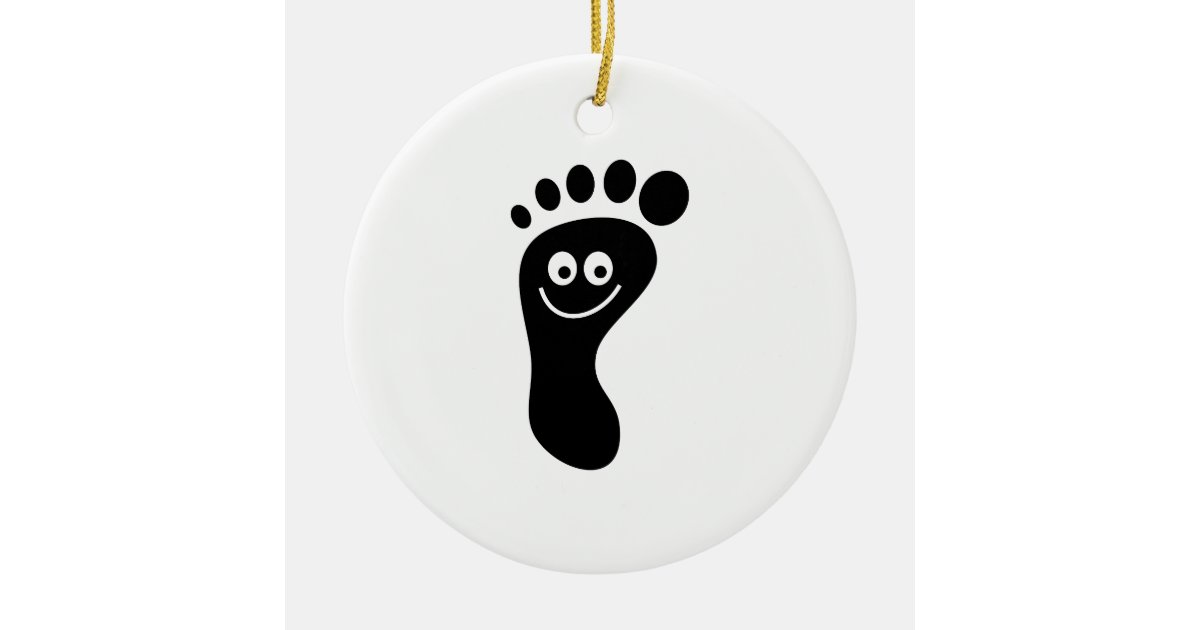 Footprint Ceramic Ornament | Zazzle