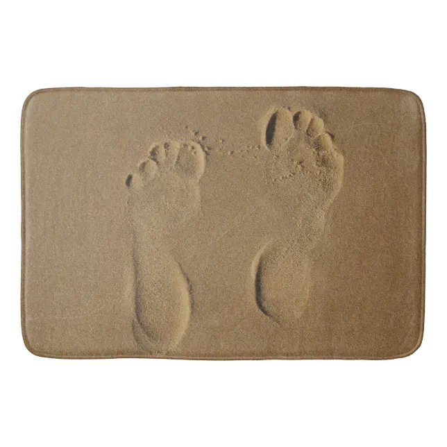 Footprint In The Sand Bath Mat | Zazzle