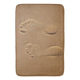 Footprint In The Sand Bath Mat | Zazzle
