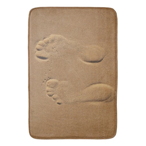 Footprint In The Sand Bath Mat | Zazzle
