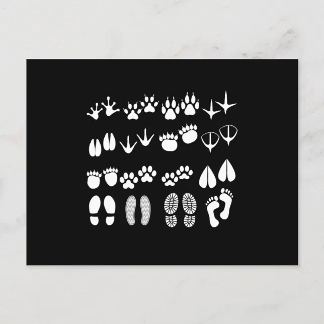 Footprints Animals Farm Farmer Chicken Cow Gift Postcard | Zazzle