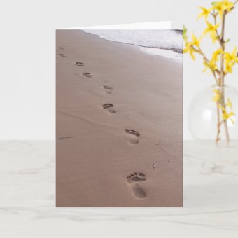 Footprints Blank Greeting Card | Zazzle