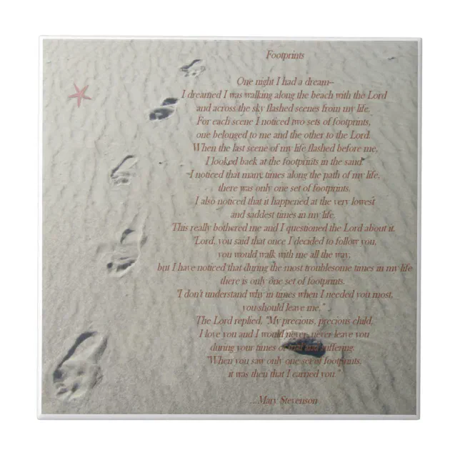 footprints ceramic tile | Zazzle