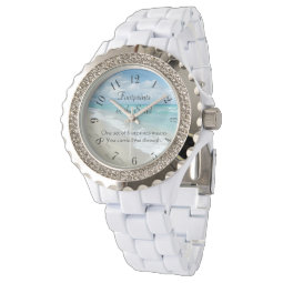 Footprints in the Sand Inspirational Watch | Zazzle