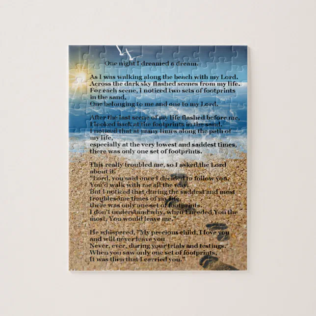 Footprints in the Sand Jigsaw Puzzle | Zazzle