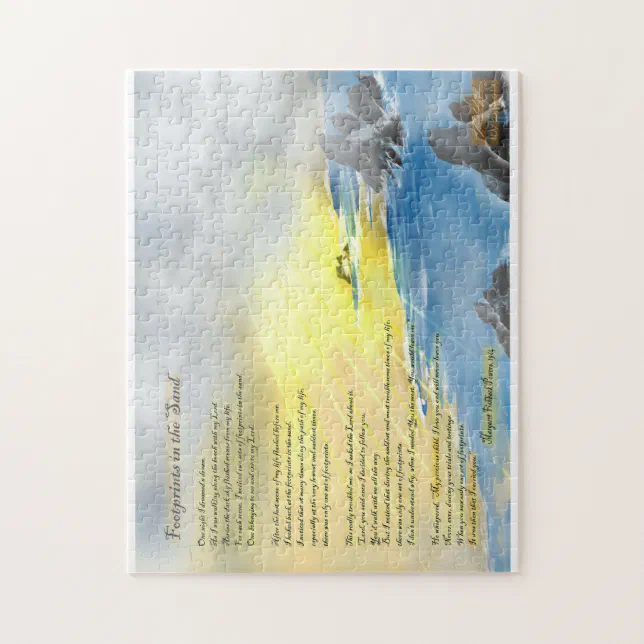 Footprints in the sand puzzle | Zazzle