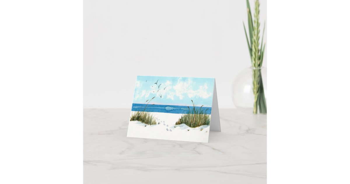 Footprints on the Sand Sympathy Card | Zazzle