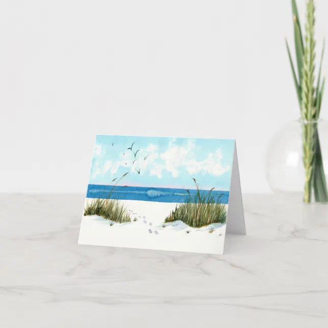 Footprints on the Sand Sympathy Card | Zazzle