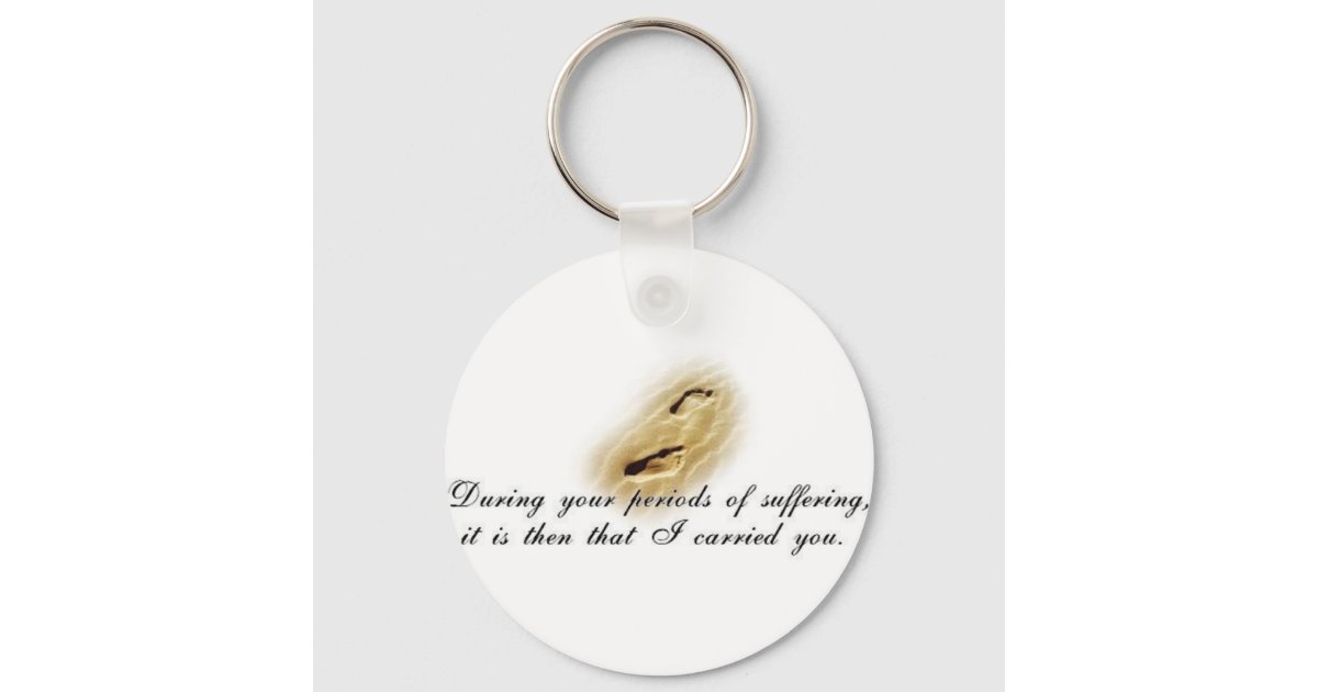 Footprints-poem Keychain | Zazzle