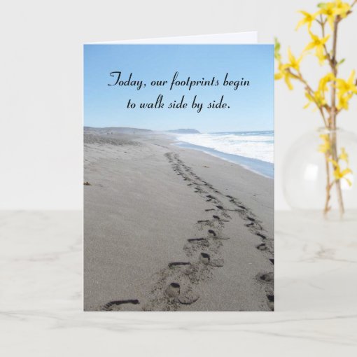 Footprints Pre-Wedding Card | Zazzle