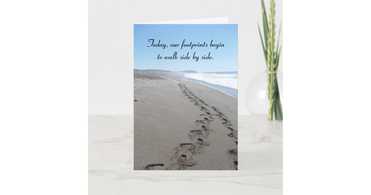 Footprints Pre-Wedding Card | Zazzle
