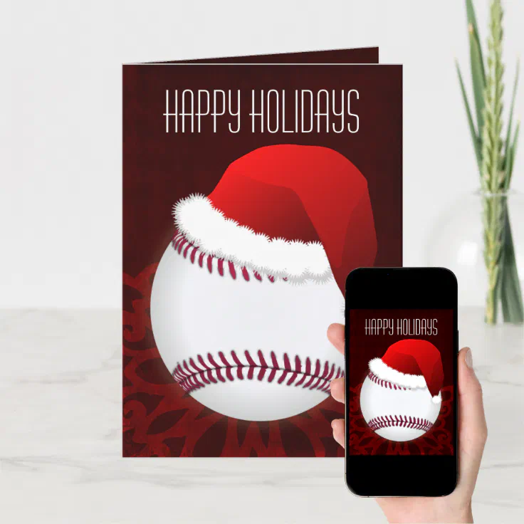 for a baseball player Christmas Cards | Zazzle