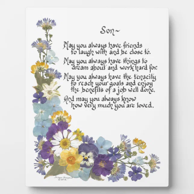 For a Son Plaque | Zazzle