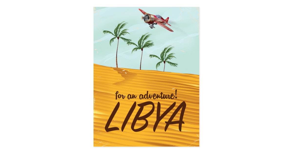 For an Adventure! Libya travel poster Postcard | Zazzle.com