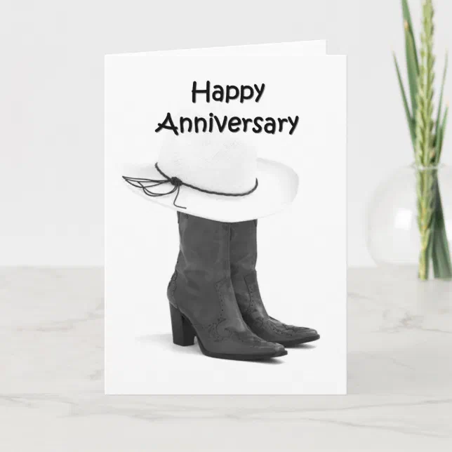 FOR ANY ANNIVERSARY-MAKE IT COUNTRY WESTERN WISHES CARD | Zazzle