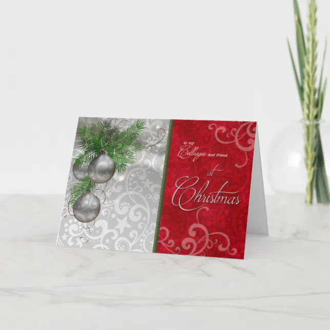 for Colleague / Co-worker at Christmas Holiday Card | Zazzle