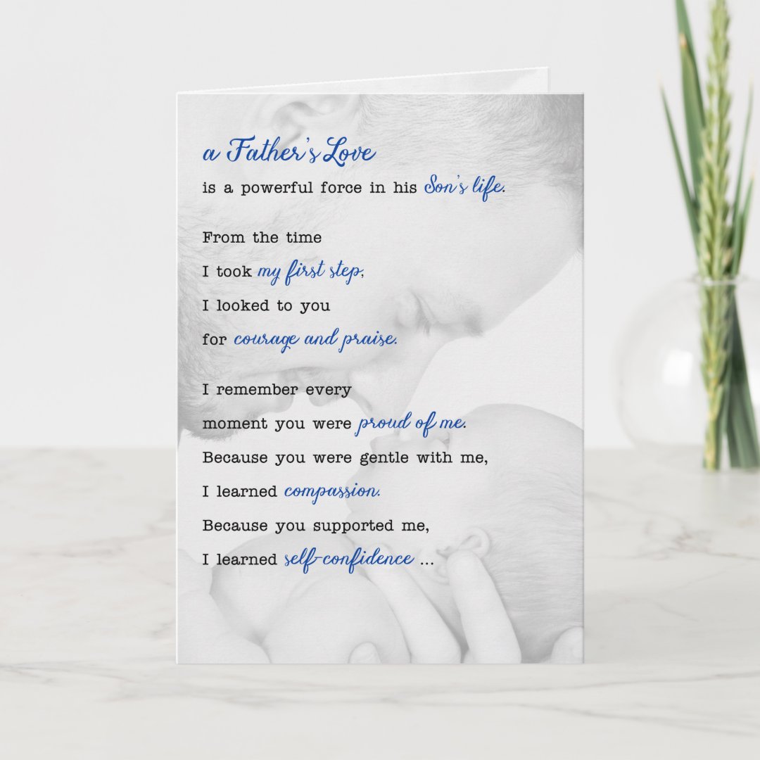 for Dad from Son Sentimental Father's Day Card | Zazzle