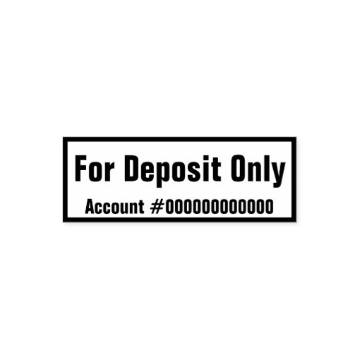For Deposit Only Account Number Text Template Self-inking Stamp | Zazzle