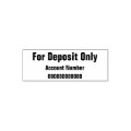 For Deposit Only and Bank Account Number Template Self-inking Stamp ...