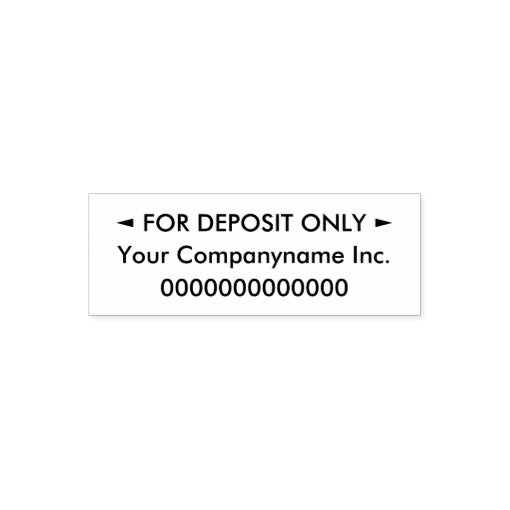 For Deposit Only Custom Business Bank Self-inking Stamp | Zazzle