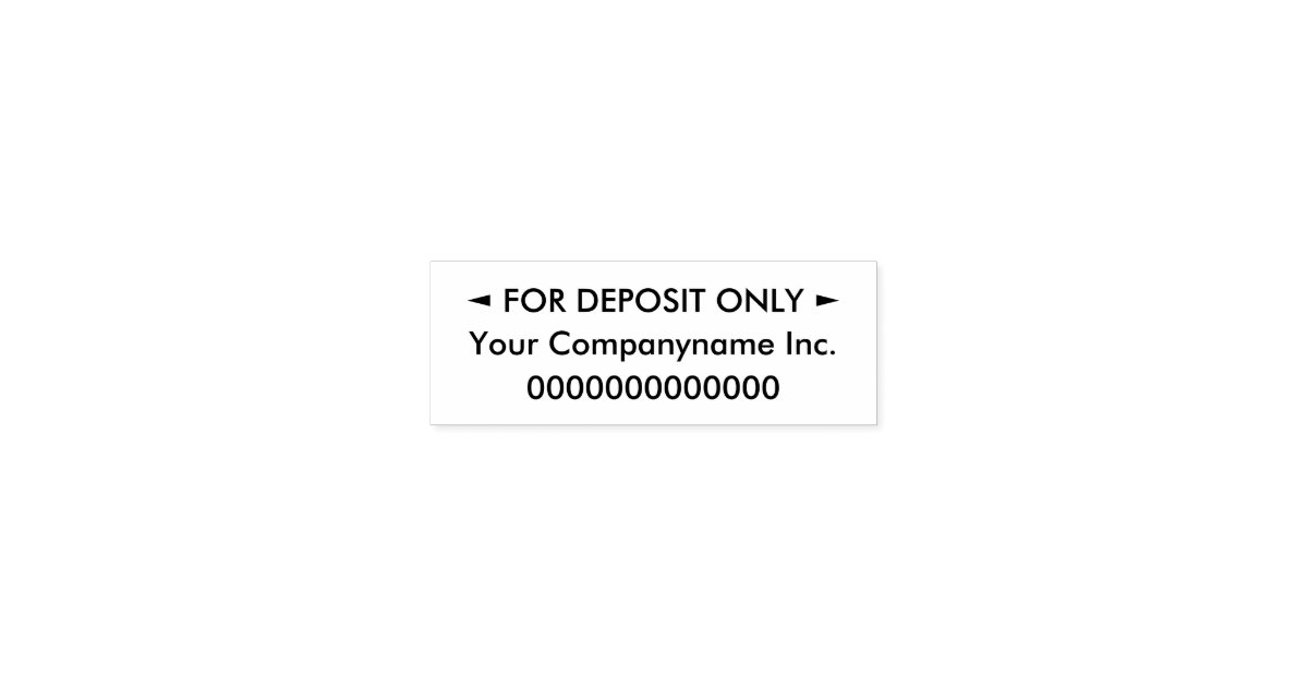For Deposit Only Custom Business Bank Self-inking Stamp | Zazzle