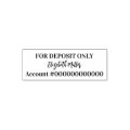 For Deposit Only Elegant Signature Bank Account Self-inking Stamp | Zazzle