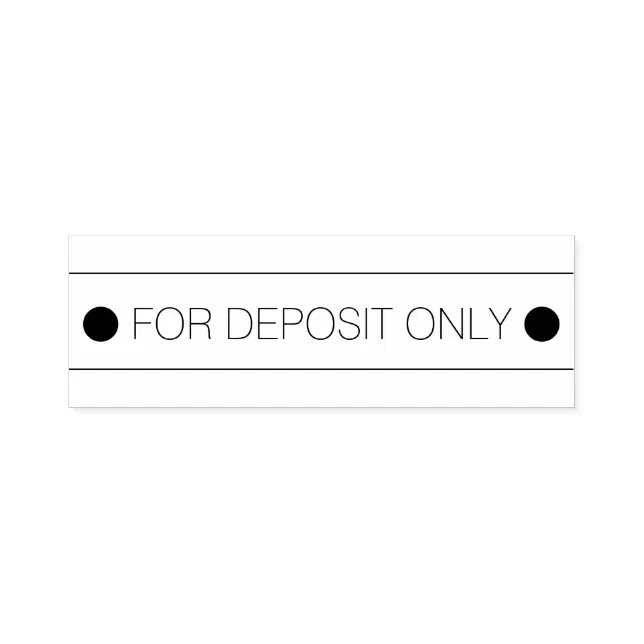 "FOR DEPOSIT ONLY" Rubber Stamp | Zazzle