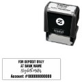 For Deposit Only Script Signature Account Number Self-inking Stamp | Zazzle