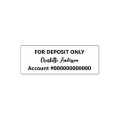 For Deposit Only Script Signature Bank Acct Self-inking Stamp | Zazzle