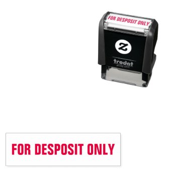 For Deposit ONLY Self-inking Stamp | Zazzle