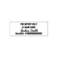 For Deposit Only Signature Bank Account Number Self-inking Stamp | Zazzle