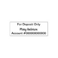 For Deposit Only "Signature" Bank Account Number Self-inking Stamp | Zazzle