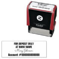For Deposit Only Signature Bank Name Account No. Self-inking Stamp | Zazzle