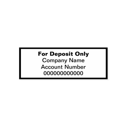 For Deposit Only Template Self-inking Stamp | Zazzle