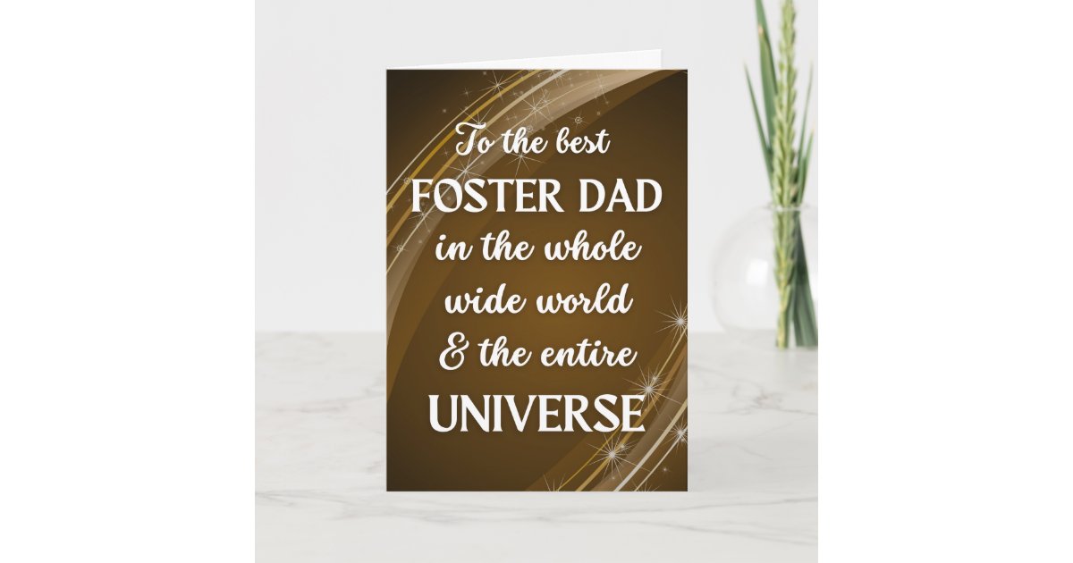 For Foster Dad Father's Day Universe Theme Card | Zazzle
