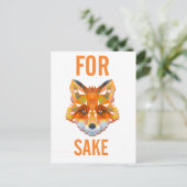 For Fox Sake Funny Postcard | Zazzle
