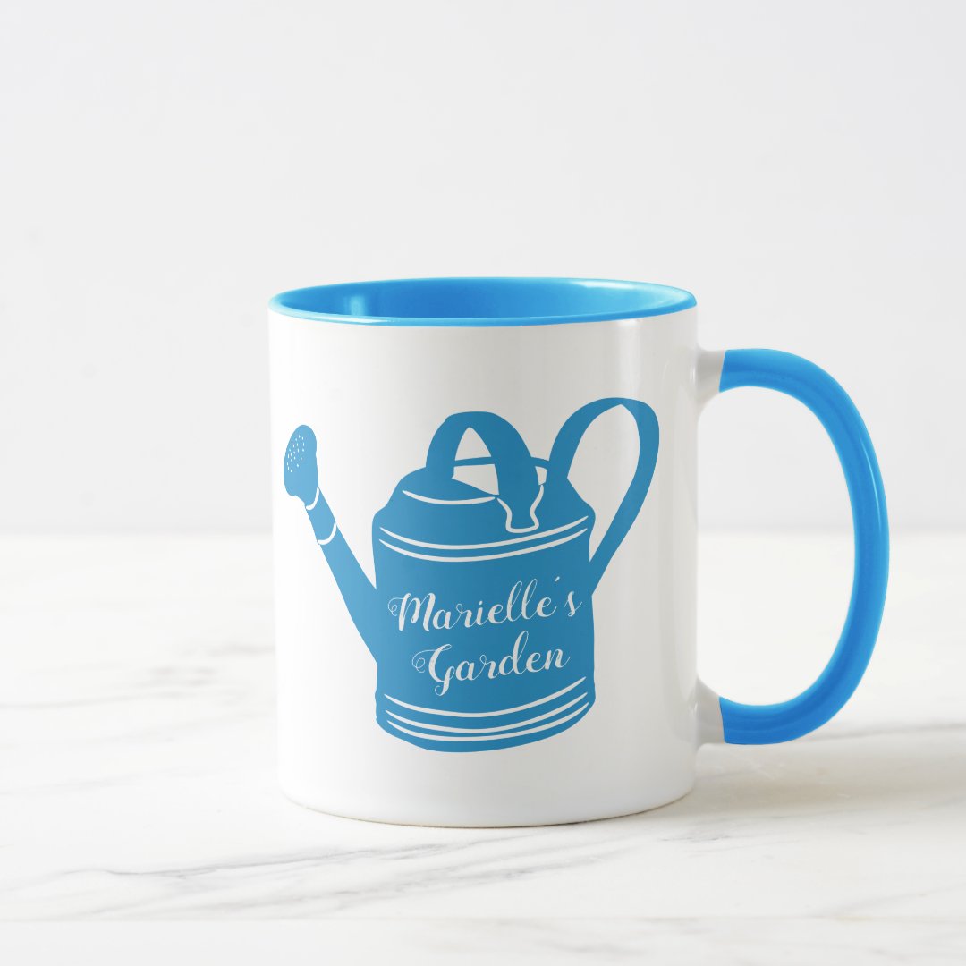 For Gardeners Custom Personalized Watering Can Mug | Zazzle