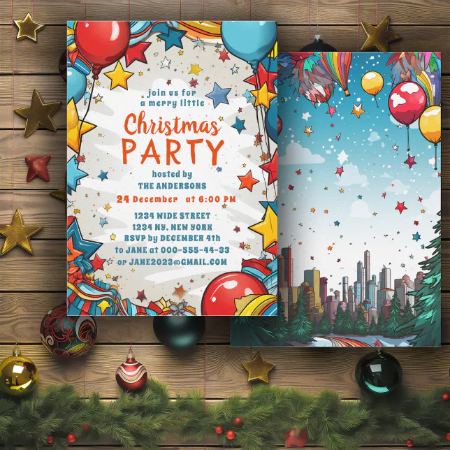 For Kids Christmas Party Invitation | Zazzle