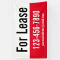 For Lease Red White and Black Text Phone Number Banner | Zazzle