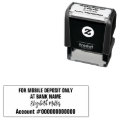 For Mobile Deposit Only Signature Bank Account # Self-inking Stamp | Zazzle