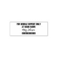 For Mobile Deposit Only "Signature" Bank Name Acct Self-inking Stamp ...
