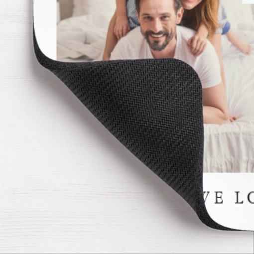 For Mom | Modern Two Photo Grid Mouse Pad | Zazzle