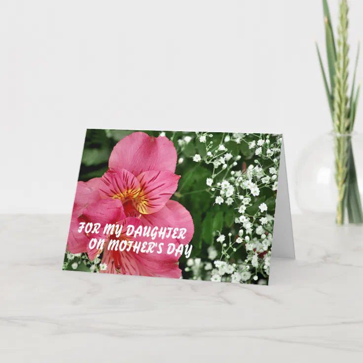 For my daughter on Mother's Day MOT... Card | Zazzle