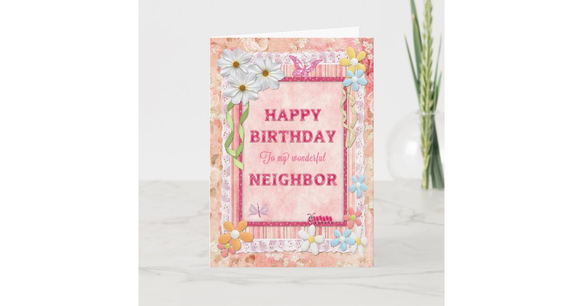 For neighbor, craft birthday card | Zazzle