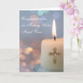 For Nun Congratulations Final Vows Lit Candle Card | Zazzle
